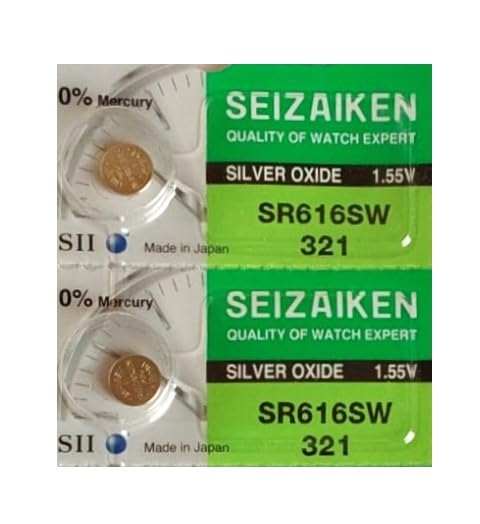 Dreamy SZK SR616SW 321 1.55V Silver Oxide Batteries - Pack of 2 ...