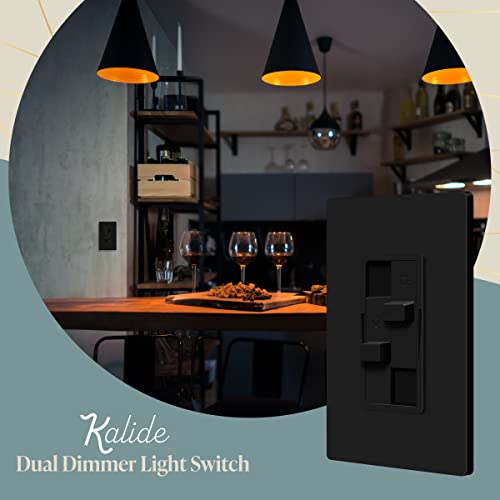 Snapklik.com : Kalide Dual Load Dimmer Light Switch, Double LED Dimmer ...