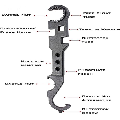 WINFREE AR15/M4 Steel Armorer's Wrench for Removal and Installation of ...