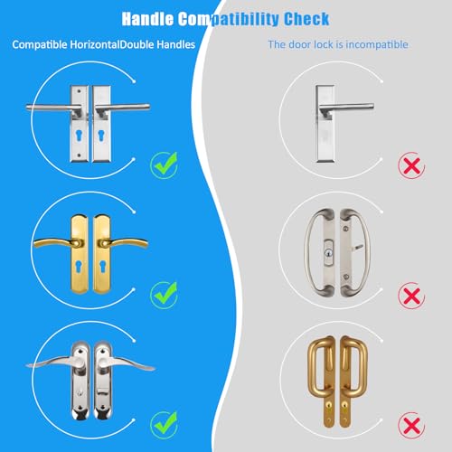 Les-Theresa Patio Door Locks Aluminum Alloy Security Door Lock, Patio ...