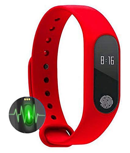 UFIT M2 Fitness Band with Heart Rate Monitoring(Red Strap) : Amazon.in ...