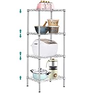 Amazon.com: Doredo 4 Tier Narrow Wire Shelving Unit, Adjustable Narrow ...