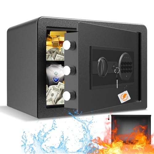 Snapklik.com : 1.0 Cub Home Safe Box Fireproof Waterproof