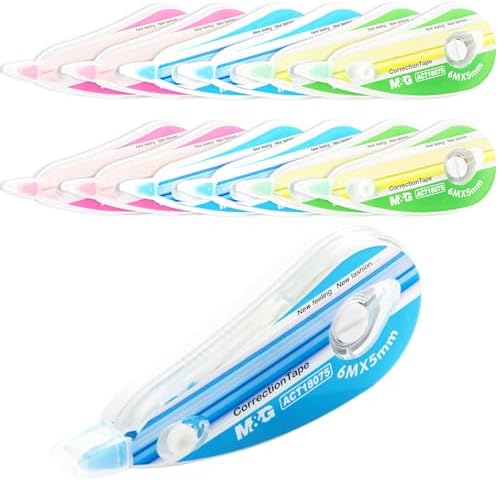 Amazon.com : M&G 12 pack Correction Tape，19.7 feet correction tape ...