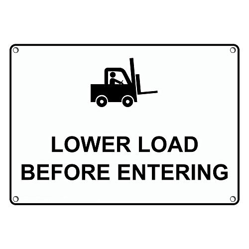 Weatherproof Plastic Lower Load Before Entering Sign with English Text ...