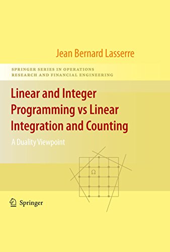 Linear And Integer Programming Vs Linear Integration And Counting A Duality Viewpoint Springer