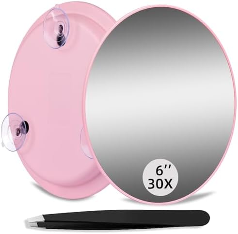 Amazon.com : 30X Makeup Magnifying Mirror, Round 6'' Magnifying Mirror ...