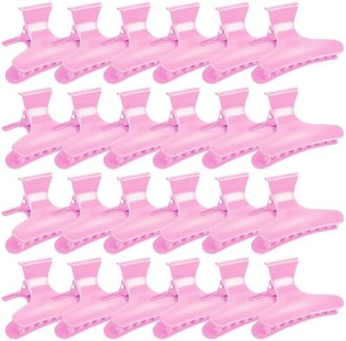 Amazon.com : Ondder 24 Pcs Pink Butterfly Hair Clamps and Claw Clips ...