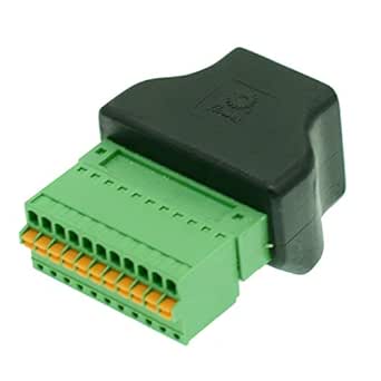 Amazon.com: Wiring Connecting Terminals - 1pcs RJ50 to Spring Terminal ...