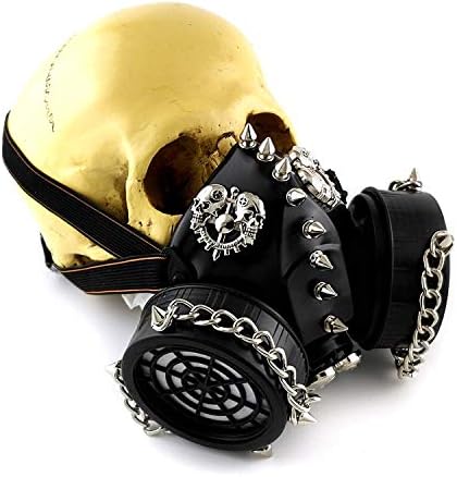 Amazon.com: Spike Skull Steampunk Gothic Gas Mask Cosplay Accessories ...