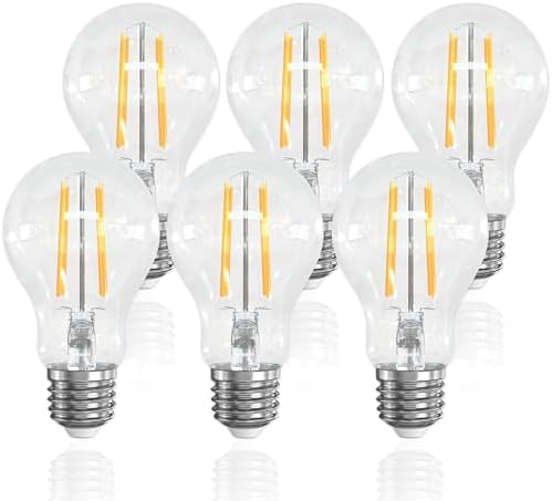 Amazon | LUTW LED電球 E26口金 エジソン電球 60W形相当 6W 2700K電球色 エジソンバルブ 700lm 全方向タイプ 裸電球 調光器非対応 PSE認証済み ...