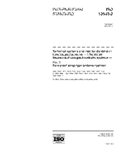 ISO 10542-2:2001, Technical systems and aids for disabled or ...