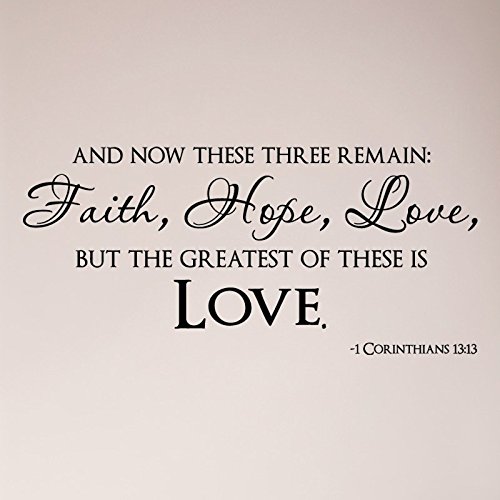 Amazon.com: 44"x22" and Now These Three Remain Faith Hope Love But The ...