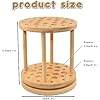 Amazon.com: Yeeyeah 360 Rotating Bamboo Brush Tray Rack - Large ...