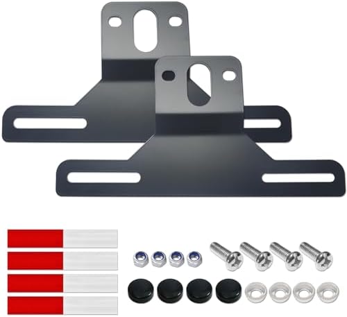 Amazon.com: ZXFOOG Trailer License Plate Bracket Holders- Black ...
