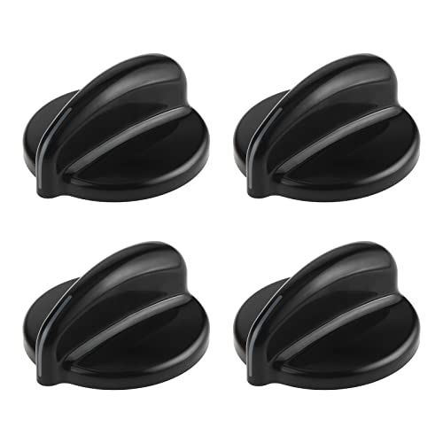 MOOTVGOO 4 Pack WB03T10236 Burner Control Knobs, Black Cooktop Knobs ...