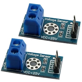 JCBIZ 2pcs Voltage Detection Module Voltage Sensor DC0-25v for Arduino ...