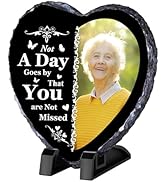 Personalised Memorial Plaque, Custom Rock Slate Frame with Photo Text ...