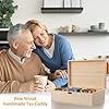 PTJJXA Wooden Box, 30x20x10 cm Tea Box Storage, Tea Chest Boxes Wooden ...