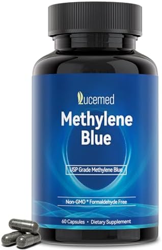 Amazon.com: Lucemed Cápsulas azul de metileno, 99.99% pureza USP grado ...