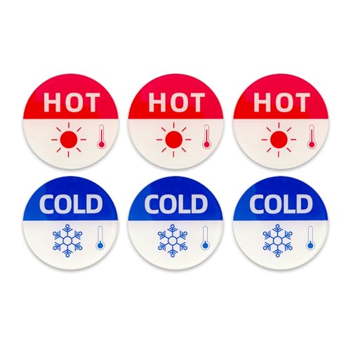 Amazon.com: Hot Cold Water Sign Self-adhesive Cold Hot Stickers, 1.42 ...