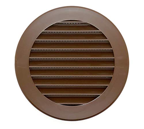 5” Inch / 125 mm Plastic Vent Cover Brown – Round Soffit Vent – Exhaust ...