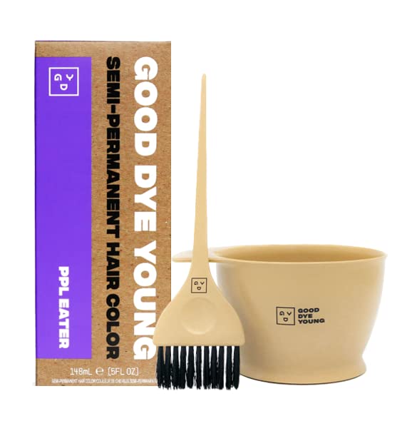 Amazon.com : Good Dye Young Perm Dye (PPL Eater) and Hair Dye Brush Kit ...