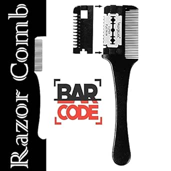 BARCODE Unisex Razor Comb Home Hair Cut Scissor Trimmer Comb Colour may ...