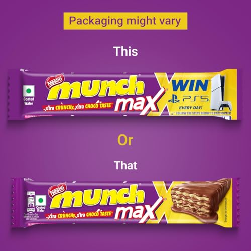 Nestle Munch Max Choco Coated Crunchy Wafer (24 Units x 38.5g) 924g ...