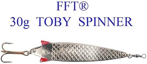 FFT 30g TOBIE TOBY SPINNER LURE MACKEREL BASS COD PIKE SEA FISHING ...