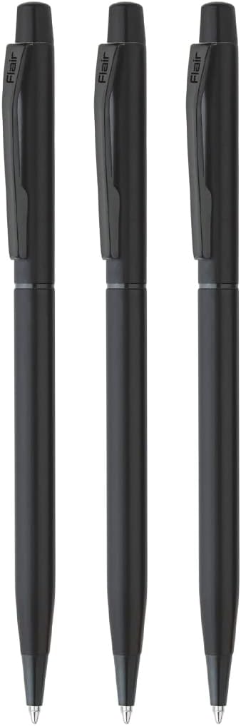 FLAIR Platinum Series Noir Designer Metal Ball Pen Box Pack | Matt ...