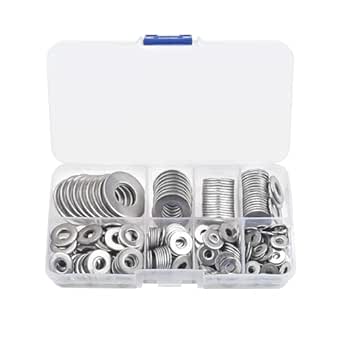 Amazon.com: 270 Pcs Stainless Steel Flat Washer Set Multi Size Screw ...