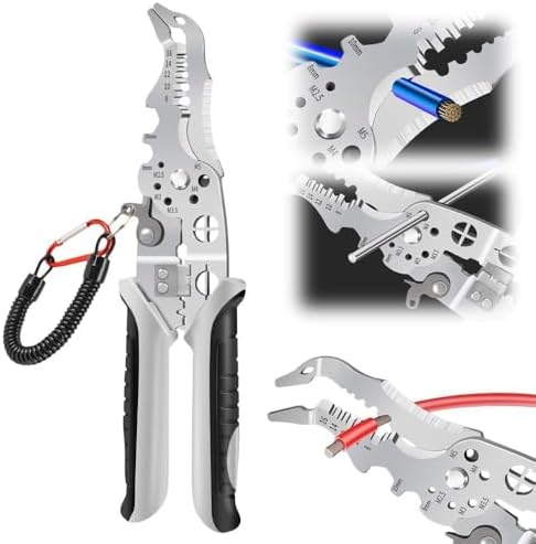 SHARUJA 12-in-1 Multifunctional Wire Stripper Crimper Cable Cutter ...