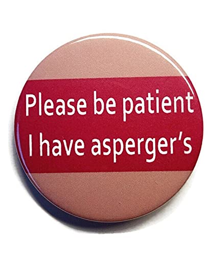 Asperger syndrome pin badge Please be Patient autism spectrum (Pink and ...