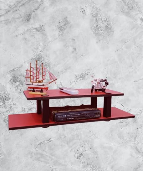 PNDG Wall Mount Wooden,tv Setup Box Stand Wall Mount//tv Setup Box ...