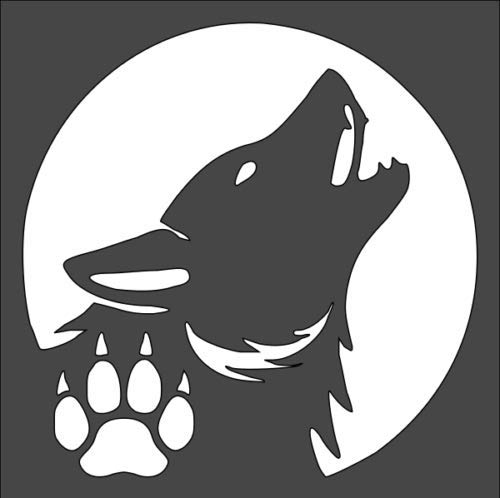 Wolf Paw Stencil