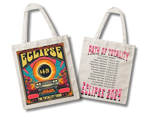 Amazon.com: 2024 Solar Eclipse tote bag, party supplies, eclipse merchandise apparel, nasa ...