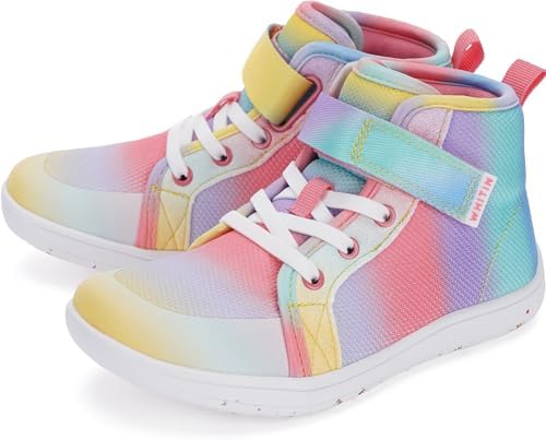 WHITIN Kids/Toddler Wide Barefoot Shoes | Girls/Boys Classic High Top ...