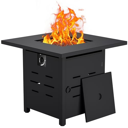 Walsunny 30 inch Outdoor Propane Fire Pit 40,000 BTU Gas Fire Pit Table ...