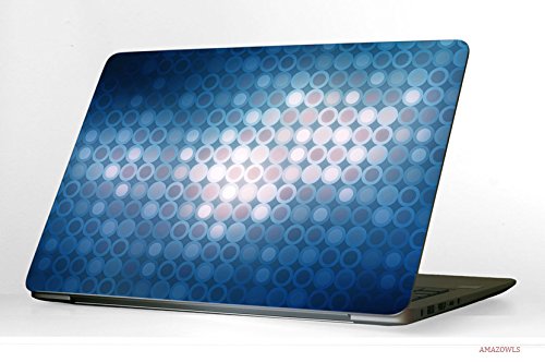 Amazowls Blue Shiny dots Random & Abstract laptop skin for 14 inch to ...