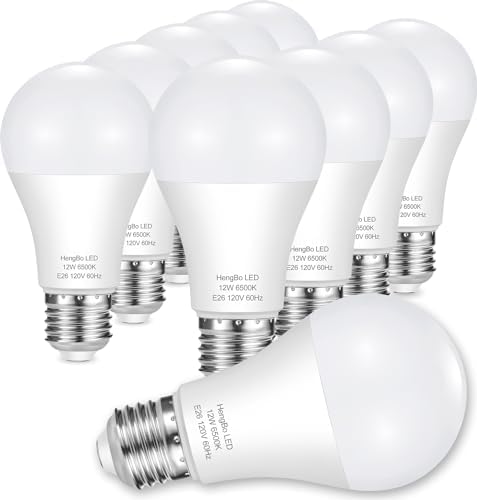 HengBo LED 100 Watts Equivalent Light Bulb, E26 6500K Daylight White ...