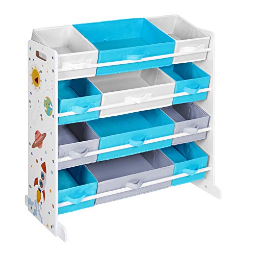 SONGMICS Toy Storage Organizer, Children’s Storage Shelf, with 12 ...