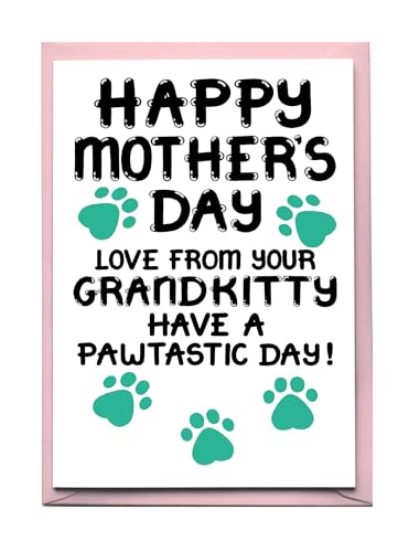 Amazon.com: Mothers Day Card From The Cat, Grandkitty, Kitten For ...