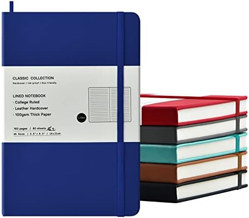 Amazon.com : 6 Pack A5 Journal Notebooks College Ruled Notebook Classic ...