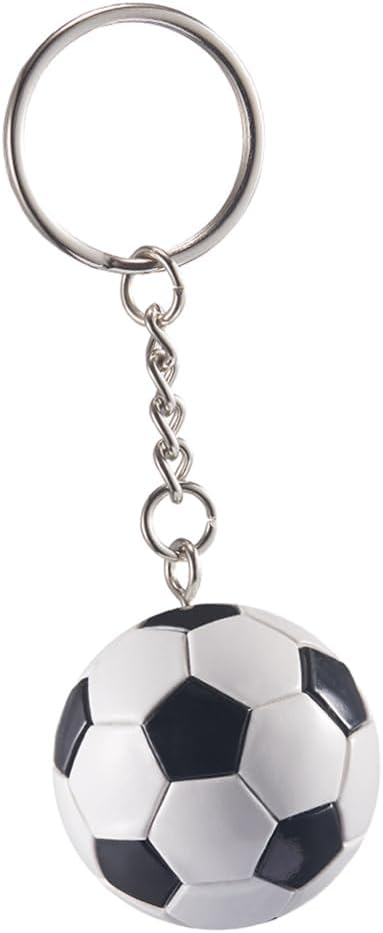 Amazon.com: IMIKE Metal Keychain Fashion Cute Rotating Soccer Football ...