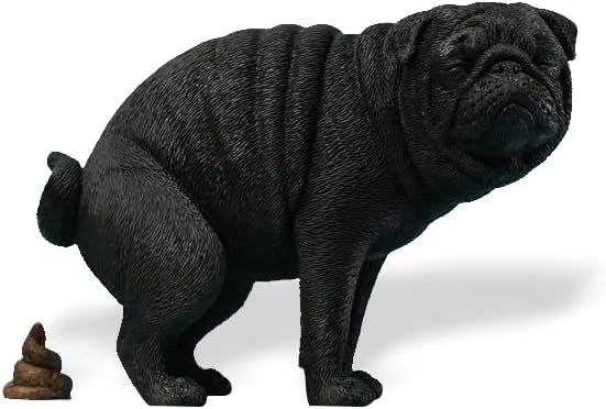 Amazon.com: MMOS X Pug Pooping Dog Statue, Desktop Gift for Dog Lovers ...