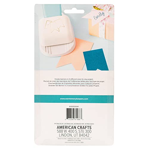 We R Memory Keepers 3 in 1 Punch WE R Banner, Metal Plastic, White ...