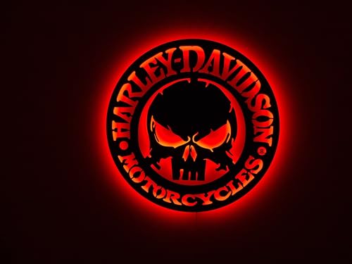 Amazon.com: Harley Metal Led Wall Sign (METAL), Lighted Harley, Harley ...