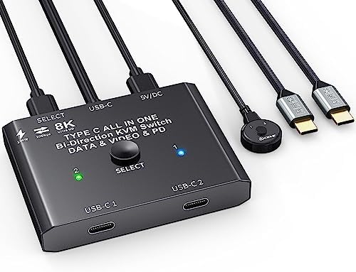 USB Typc C Switch 2 in 1 Out or 1 in 2 Out, Type-C Bidirectional ...