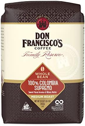 Amazon.com : Don Francisco's 100% Colombia Supremo Medium Roast Whole ...